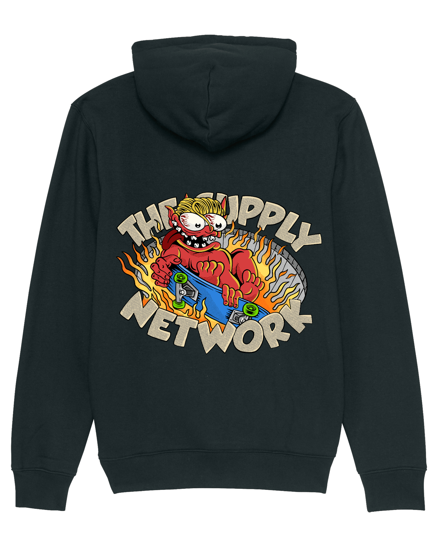 'Devil Baby' Black Skater Hoodie – The Supply Network